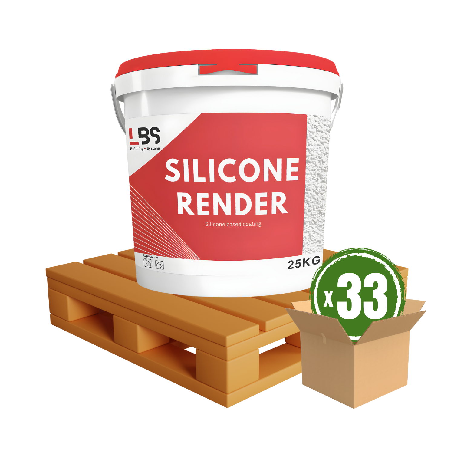 LBS Silicone Render 25kg ( Pallet x33 Buckets) | Italian Building Centre
