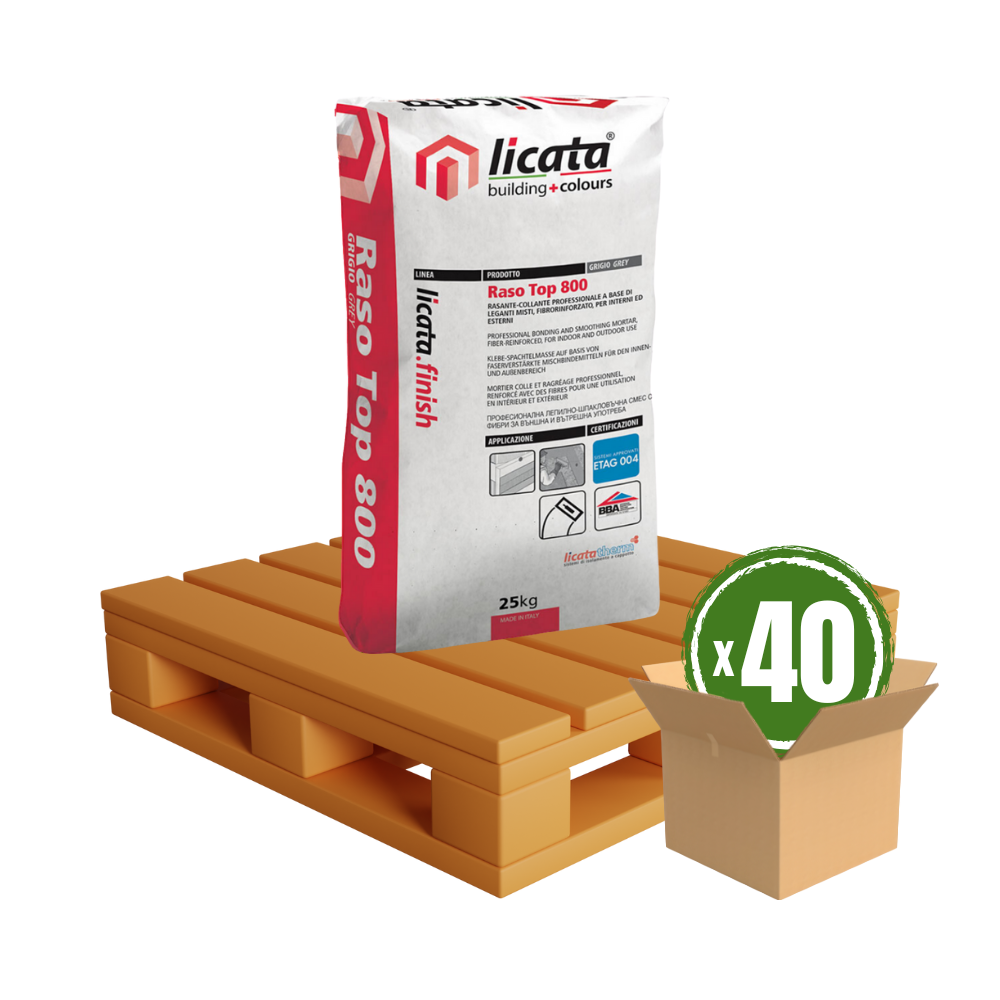 RasoTop 800 Fibre-reinforced Mineral Base Coat/Adhesive 25kg (Pallet ...