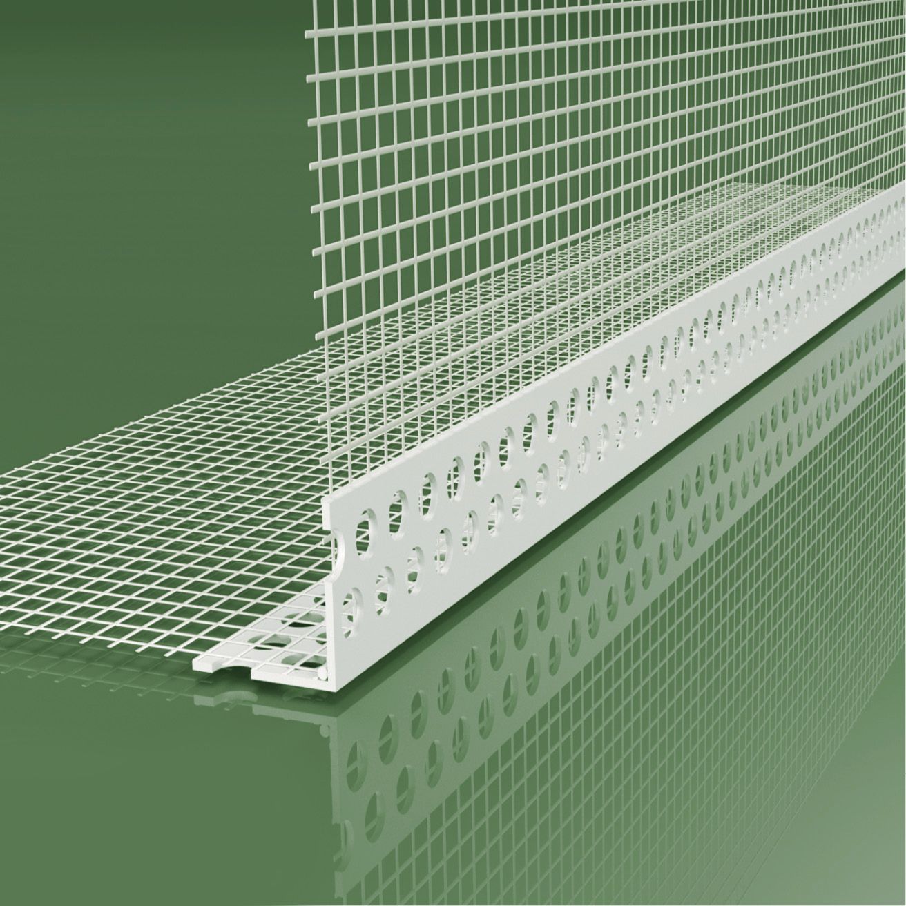 PVC Render Corner Bead with Mesh (2.5m) | Italian Building Centre